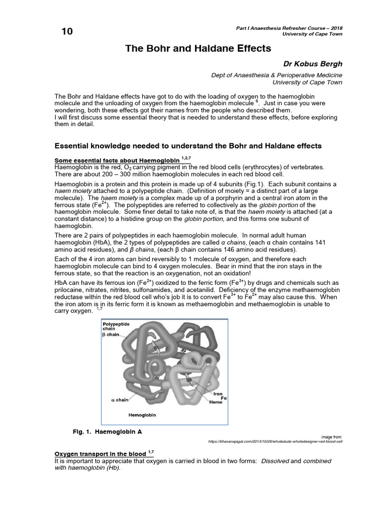 Bohr and Haldane Effects Explained | PDF | Hemoglobin | Red Blood Cell