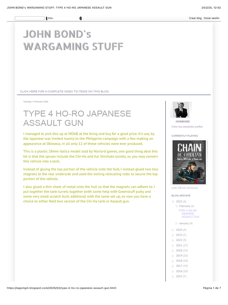 Type 4 Ho-Ro Japanese Assault Gun Guide | PDF | Tanks | Combat Vehicles