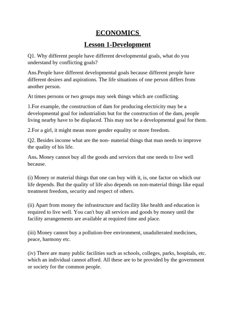 Understanding Development Goals and Criteria | PDF | Energy Development ...