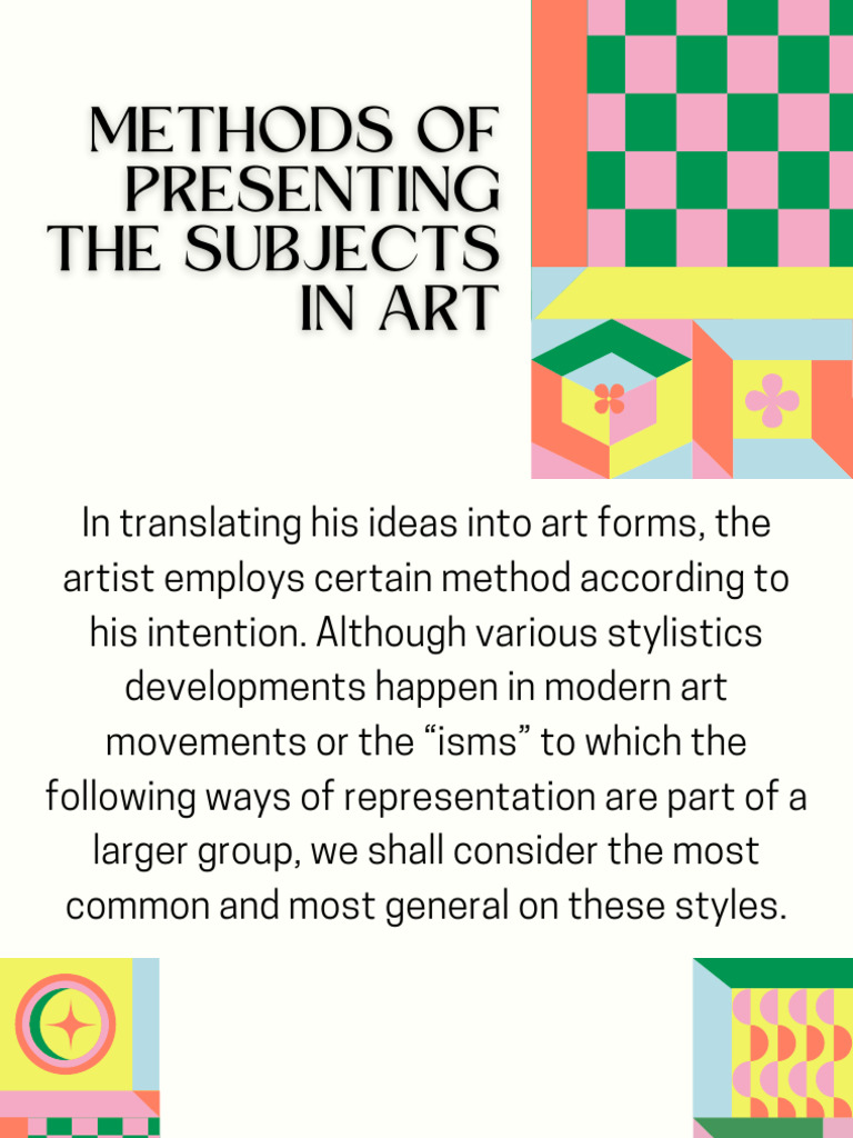 Lesson 7 Methods of Presenting The Subjects of Art | PDF | Cubism | Idea