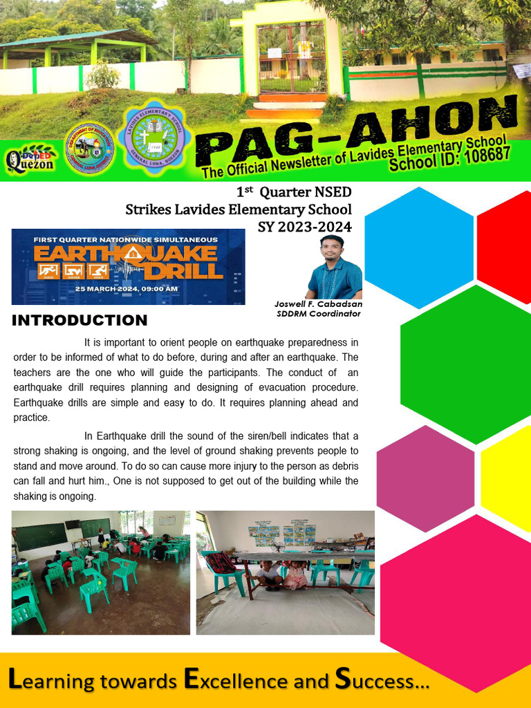 1st Quarter NSED-March 25, 2024 | PDF | Emergency Management | Teachers