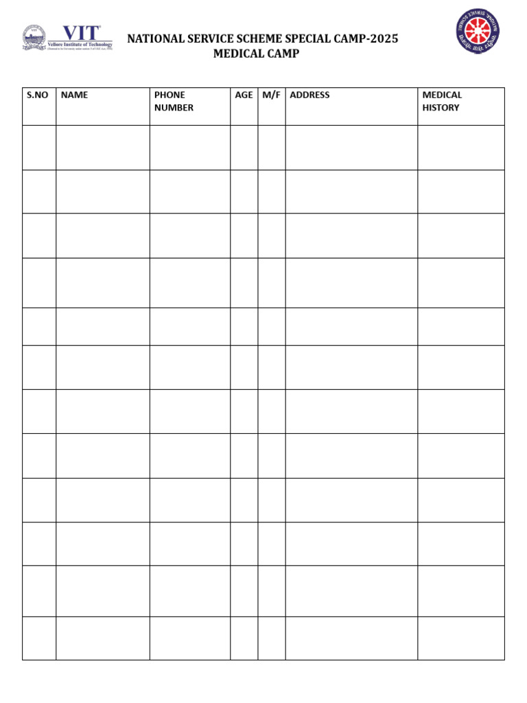 NSS FINAL MEDICAL FORM | PDF