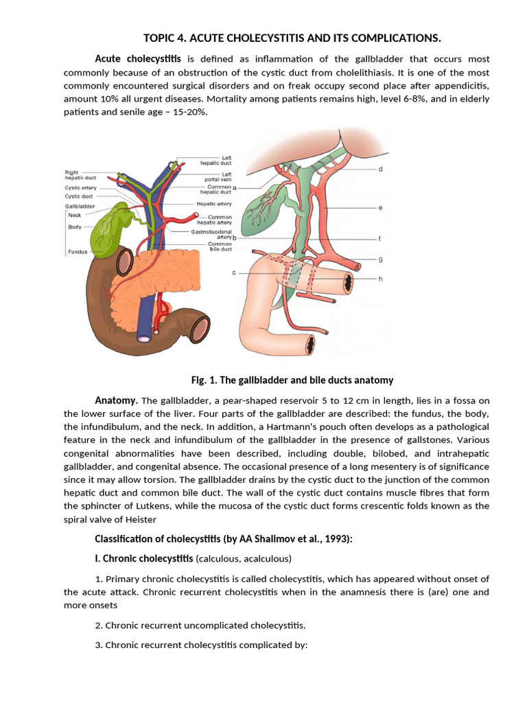 Acute Cholecystitis Overview and Risks | PDF | Gallbladder | Digestive ...