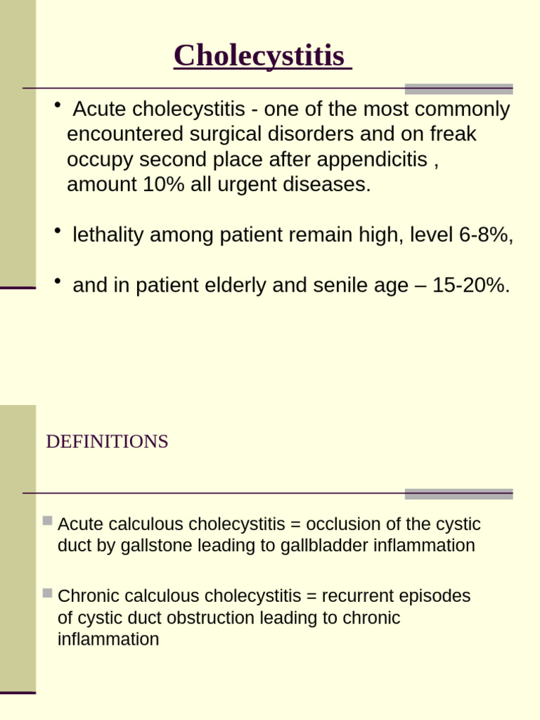 Cholecystitis | PDF | Gallbladder | Bile