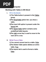 How To Select All Tables in Word Document | PDF