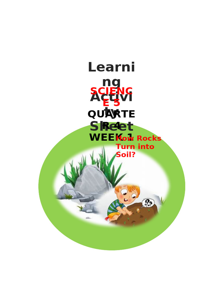 Las Science 5 q4 Week 1 | PDF | Weathering | Rock (Geology)