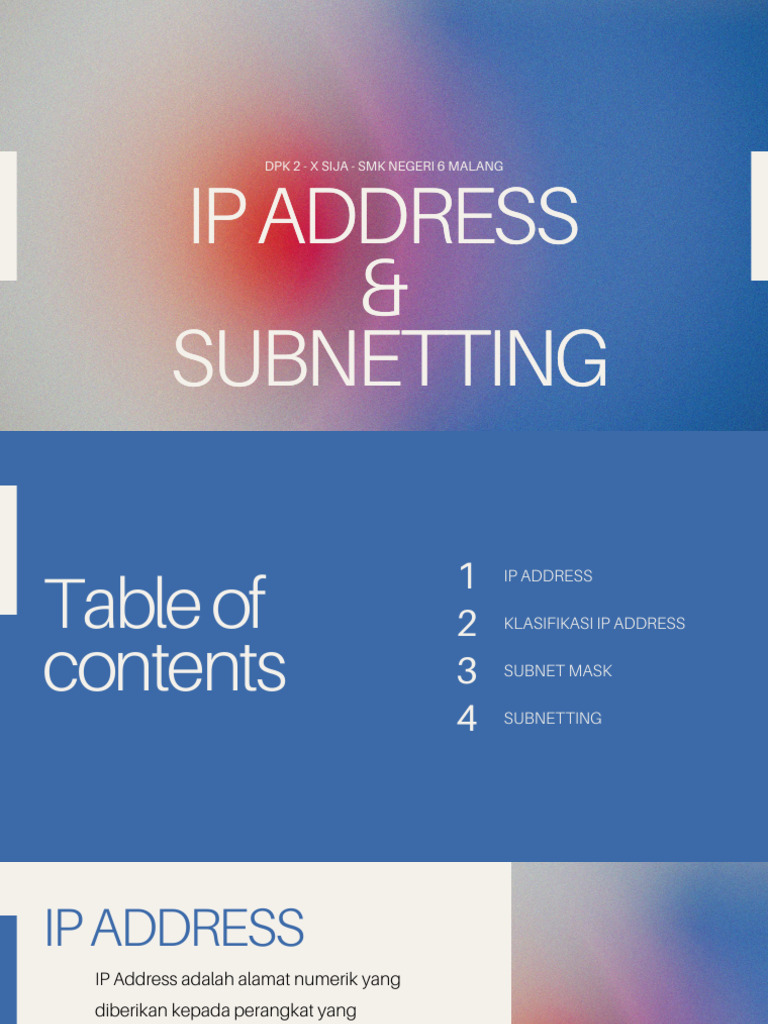 Materi IP Address dan Subnetting (1) | PDF