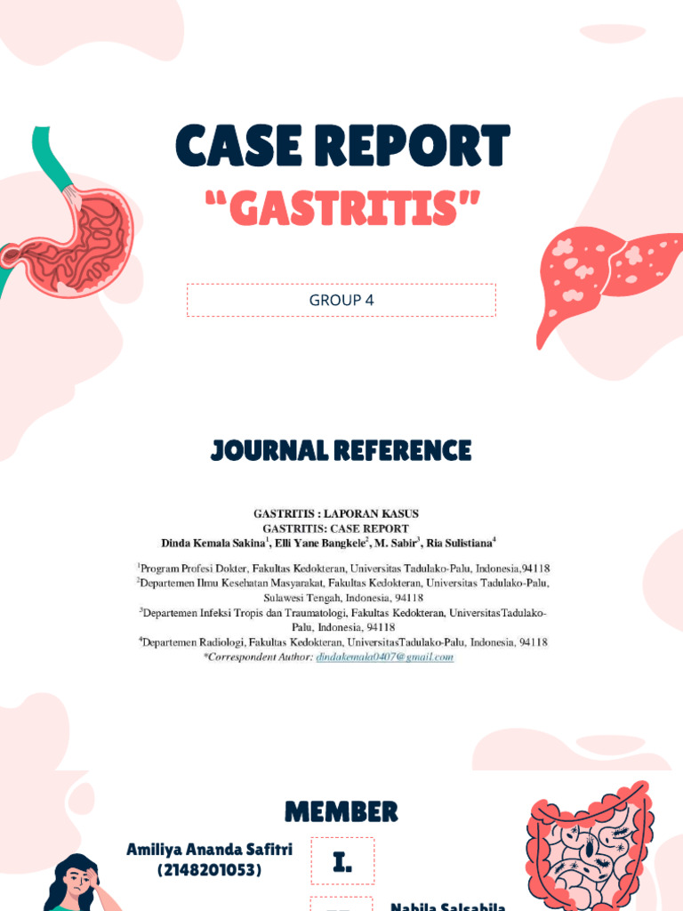 Gastritis Case Report Analysis | PDF | Nausea | Heartburn
