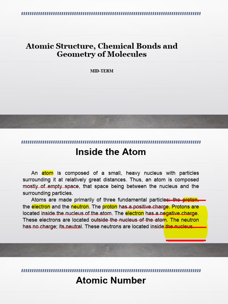 Atomic Structure and Chemical Bonds Explained | PDF | Chemical Bond | Atoms