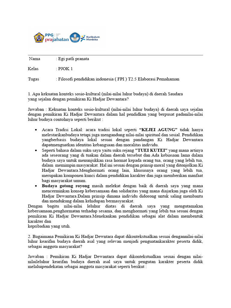 FPI T2.5 Elaborasi Pemahaman Egi Patli Pranata | PDF