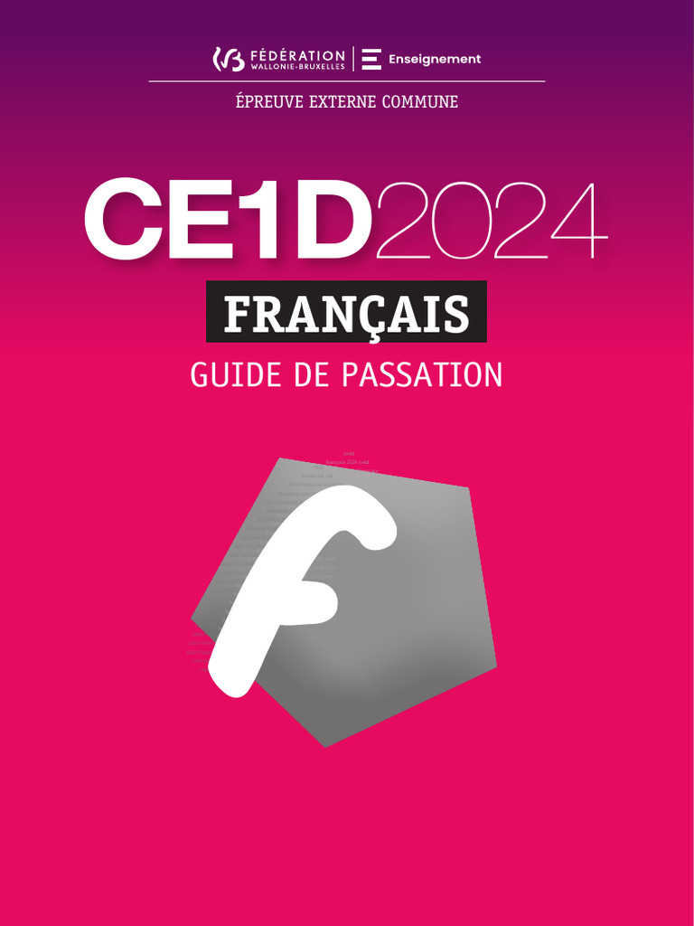 Guides de Passation Et de Correction Ce1d Fran Ais 2024 | PDF | Phrase | Linguistique
