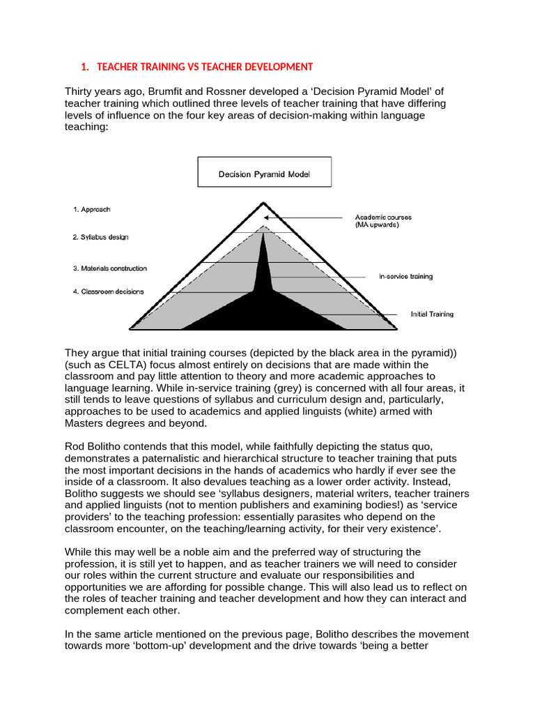 Teacher Training- materials | PDF | Teachers | Teacher Education