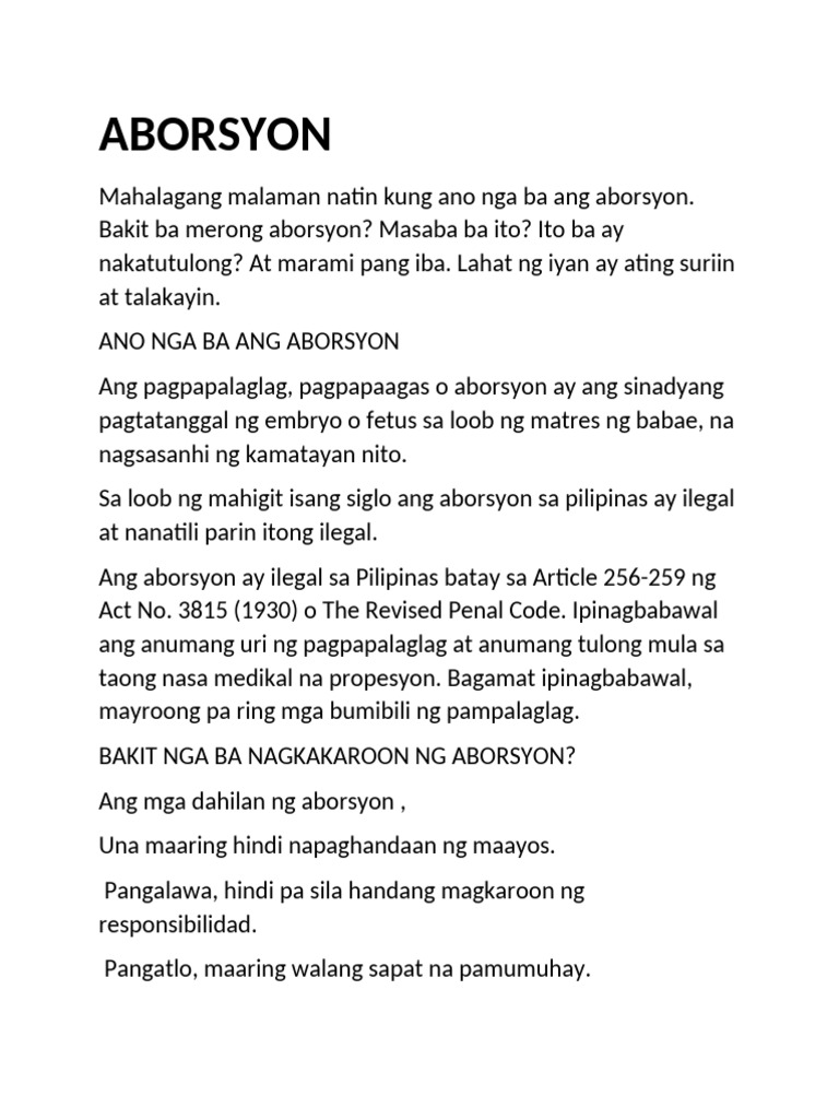 Aborsyon GR.10 Esp TR Uz | PDF