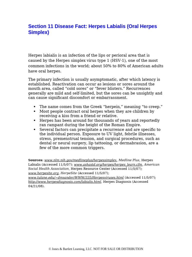 WBLK Section 11 Fact-Herpes | PDF