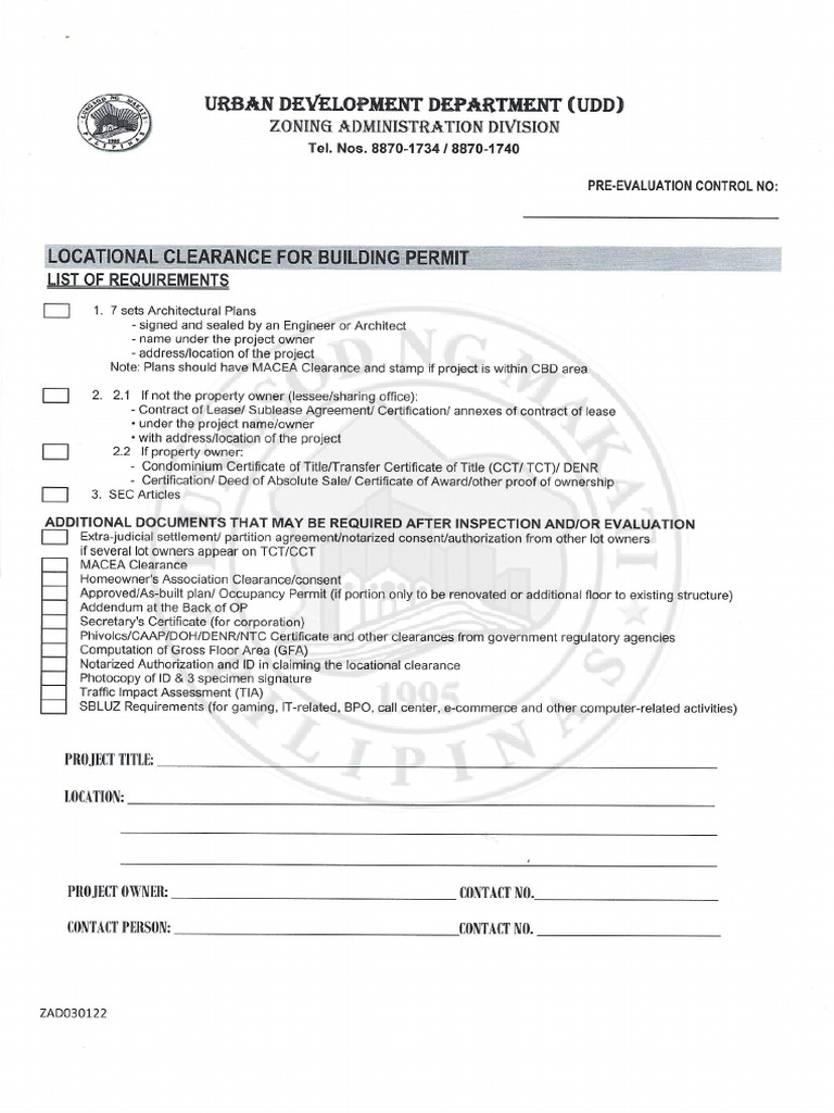 Locational Building Permit | PDF