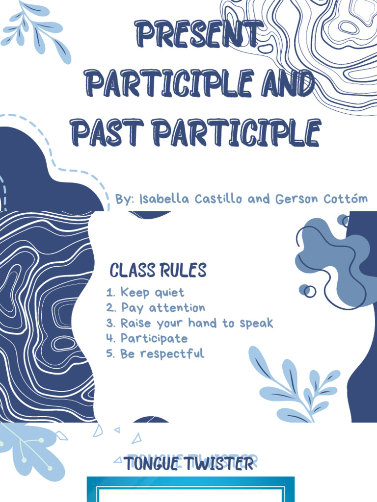 Present and Past Participle and Past Participle Presentation | PDF