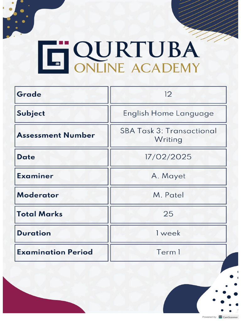 1739765586418-SBA Task 3 Transactional Writing(1) | PDF