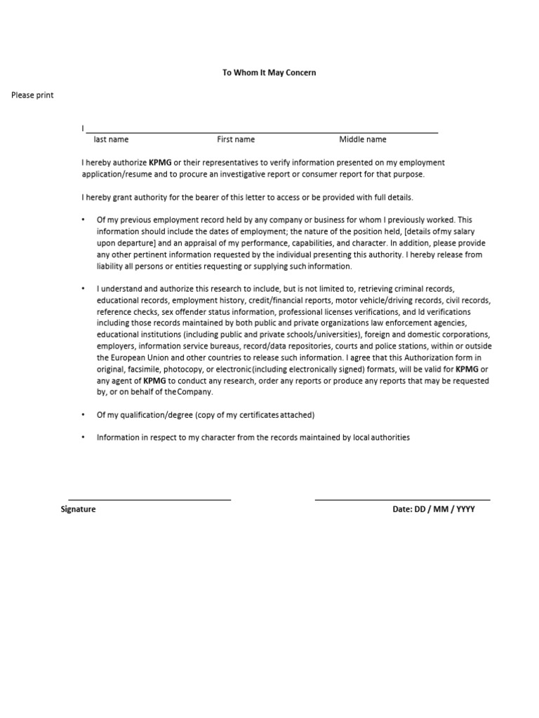Consent Form | PDF | Criminal Record