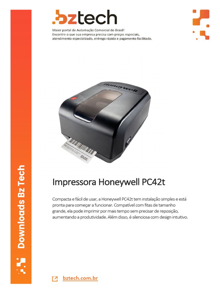 Manual Honeywell pc42t | PDF | Printer (Computing) | Personal Computers