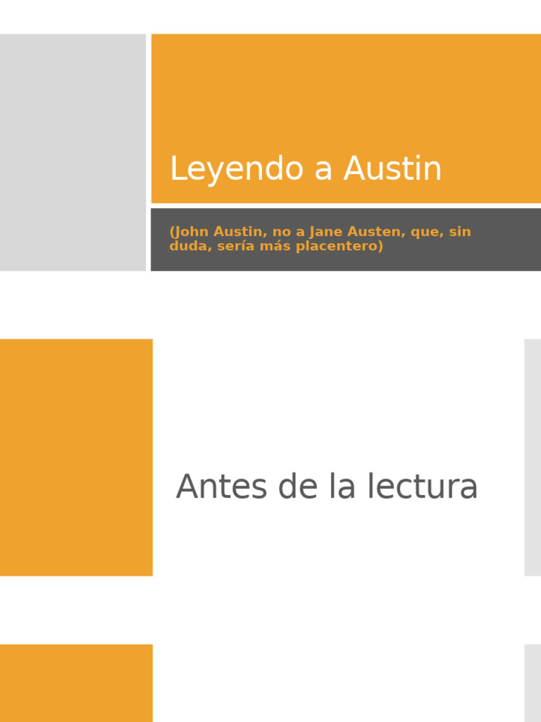 Guía para Leer a John Austin | PDF