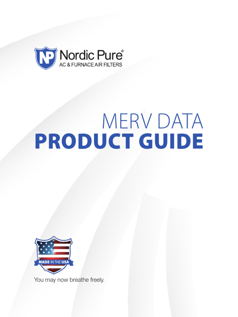 Product Guide: Merv Data | PDF | Filtration