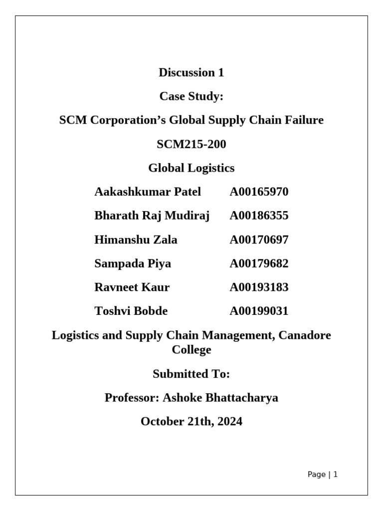 Group Discussion 1 | PDF | Supply Chain Management | Supply Chain