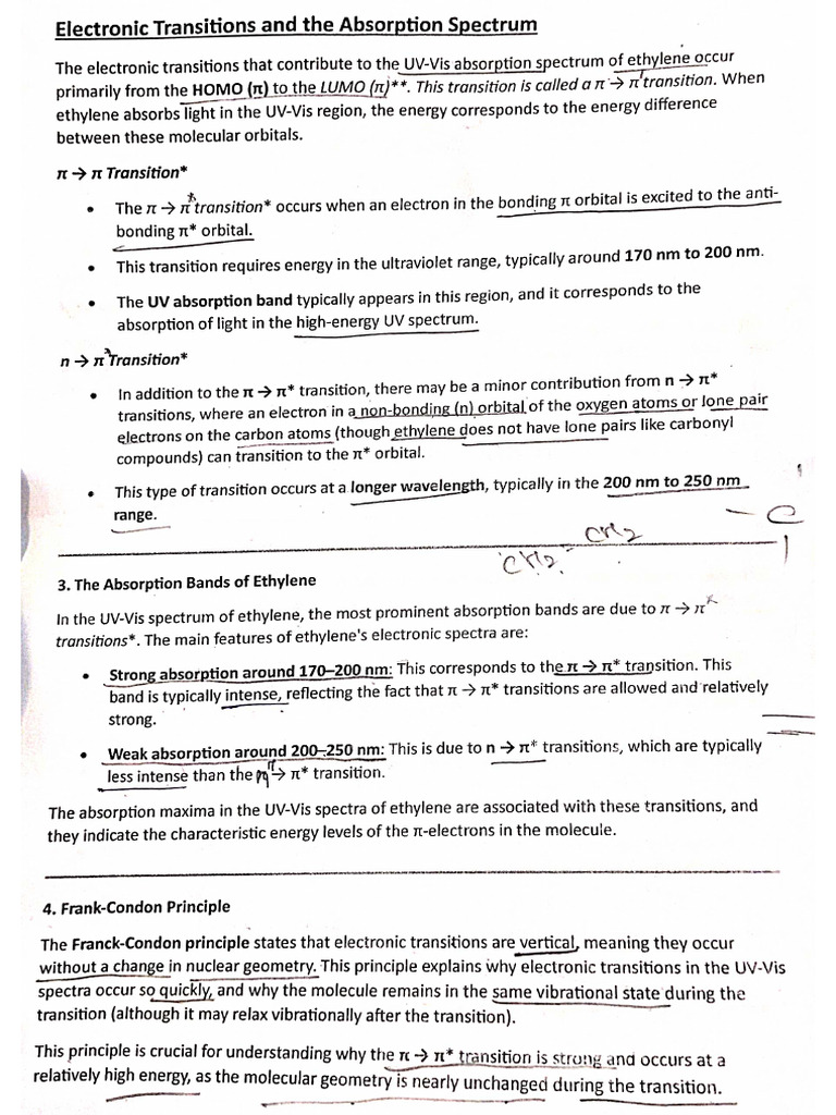 Electronic Transition of Ethylene | PDF