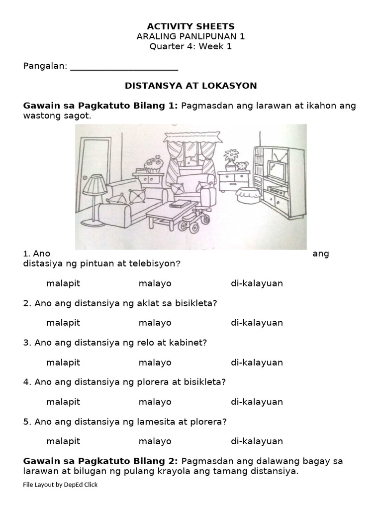 AP 1 Activity Sheet Q4 W1 | PDF