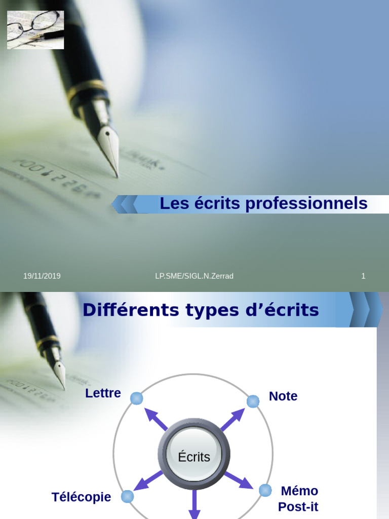 Ecrits Professionnels | PDF