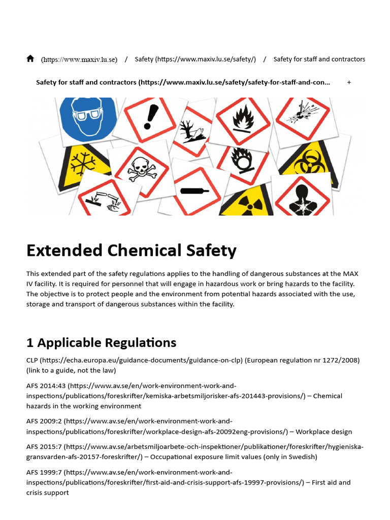 Extended Chemical | PDF | Occupational Safety And Health | Safety