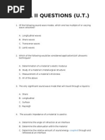 UT Level II Exam Questions and Answers | PDF | Ultrasound | Attenuation