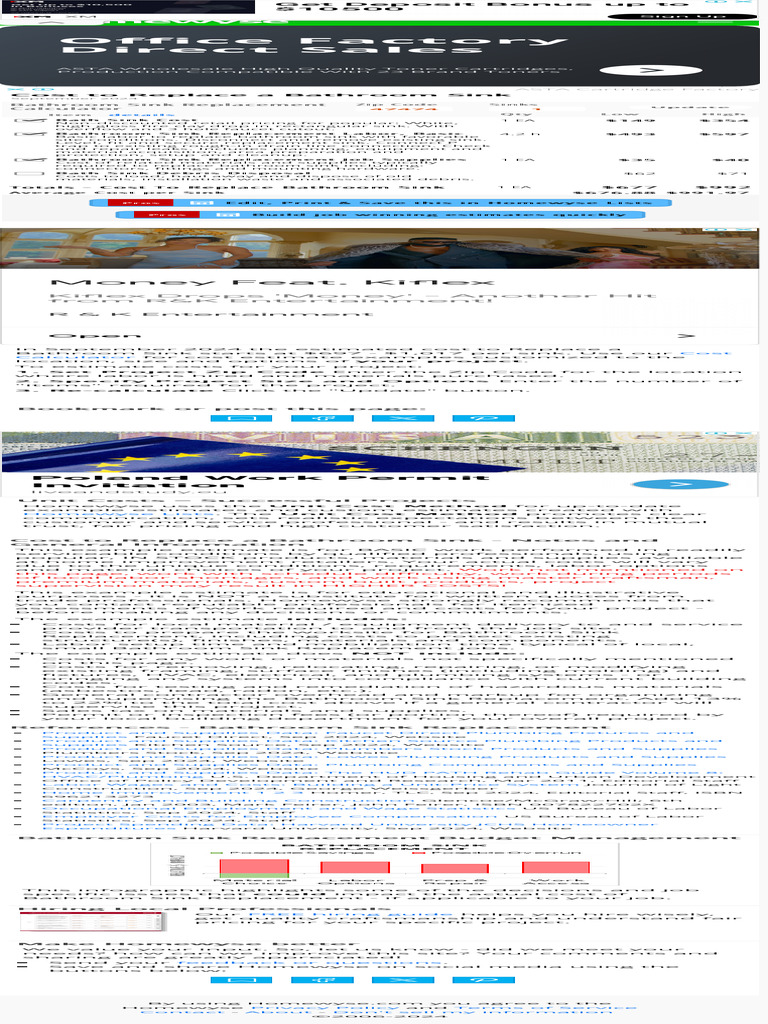 Bathroom Sink Replacement Costs | PDF | Sink | Option (Finance)