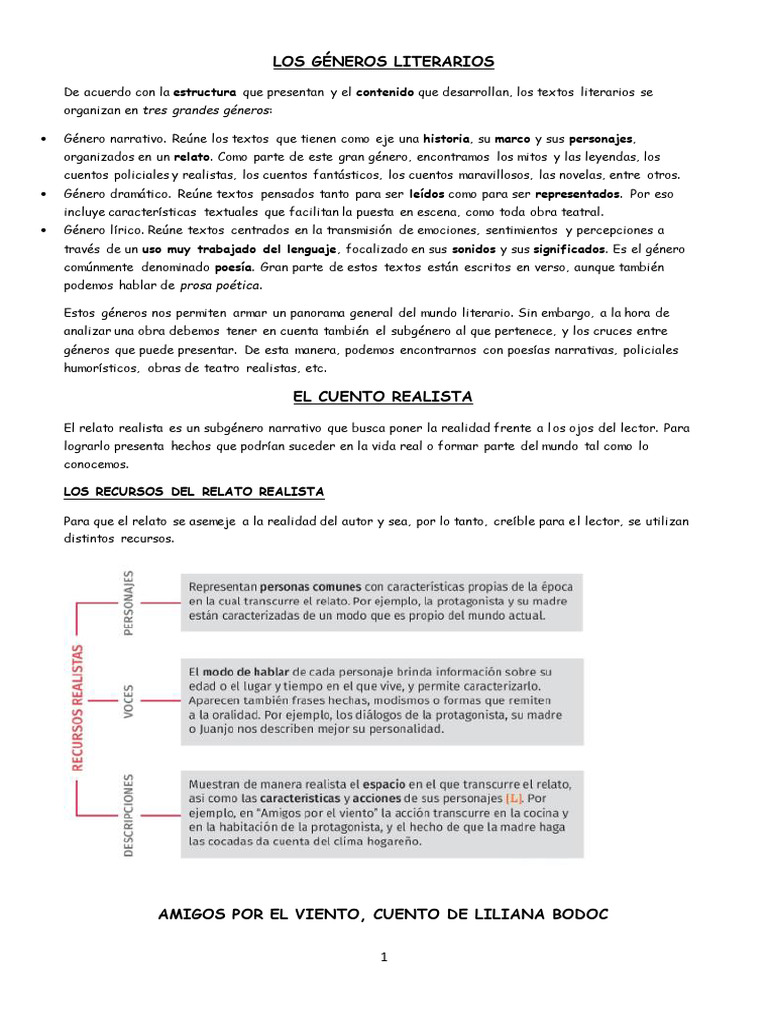 Los G-Neros Literarios | PDF | Poesía | Cuentos