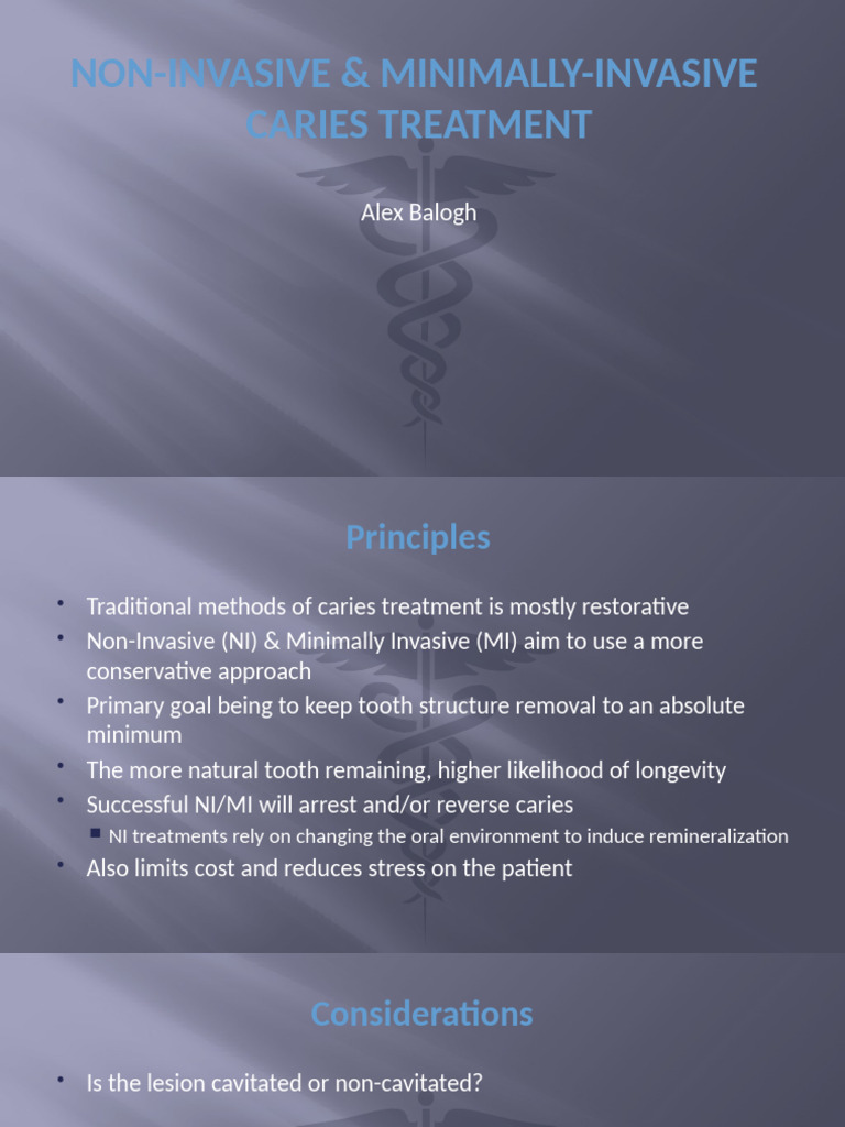 Non&Minimal Invasive Treatment | PDF | Dentin | Dentistry Branches