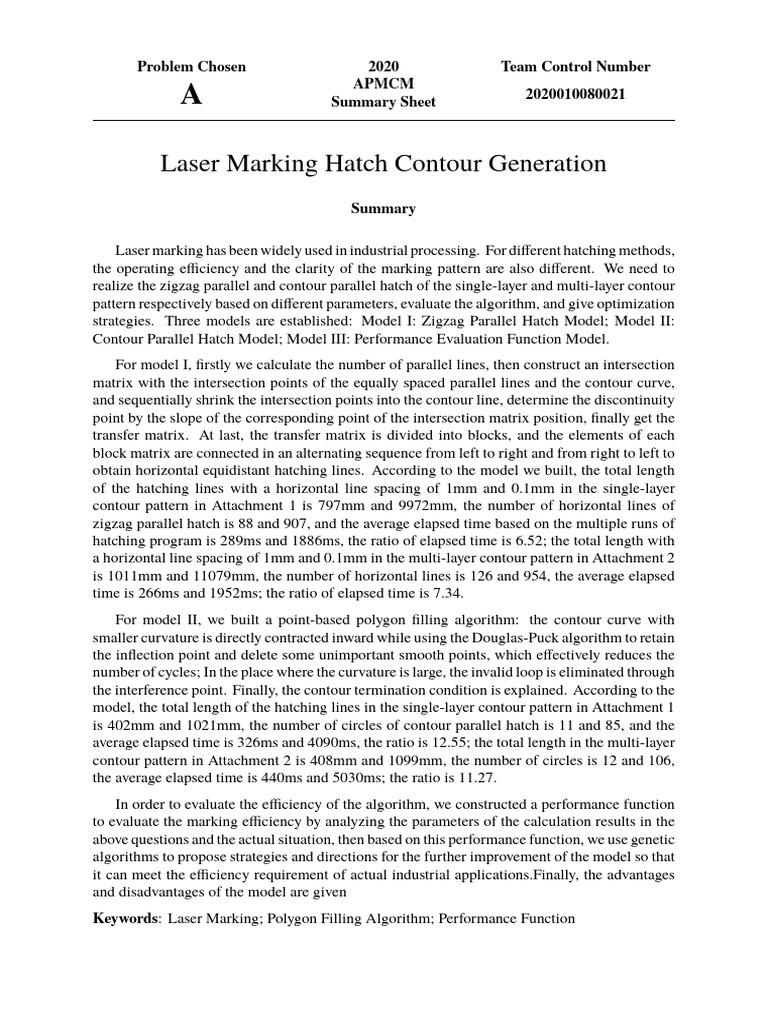 Laser Marking Contour Hatch Models | PDF | Contour Line | Matrix ...