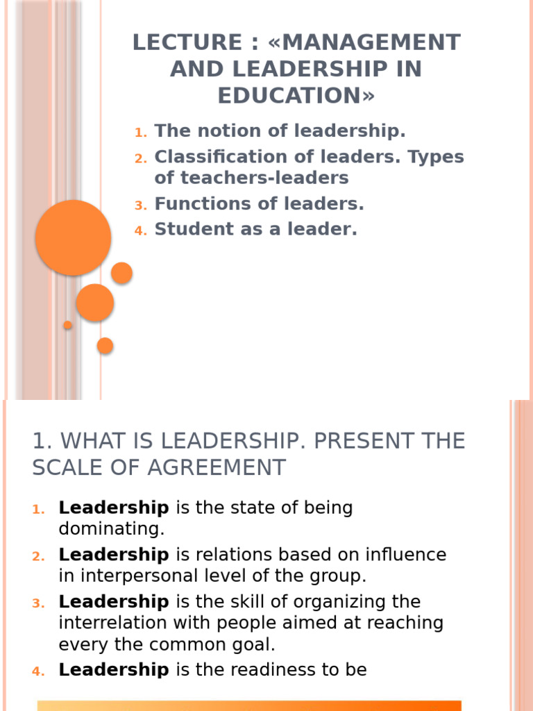 Leadership in Education: Key Concepts | PDF | Leadership | Teachers