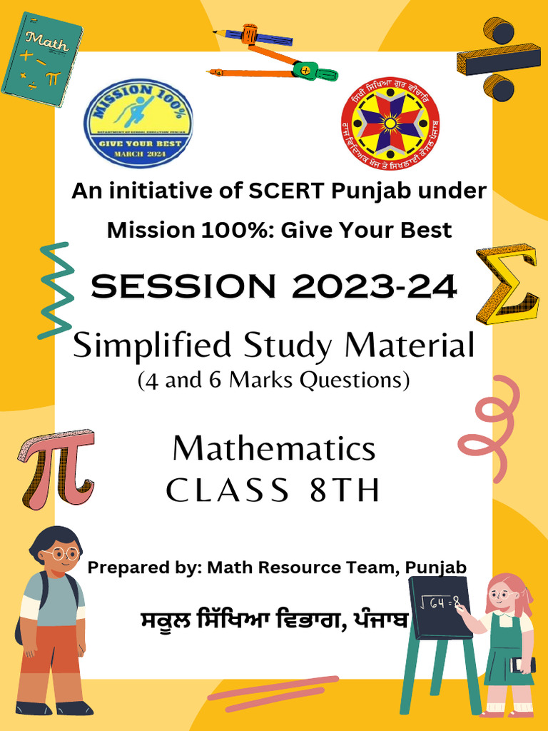 8th Math Simplified Material (4 Marks and 6 Marks) | PDF