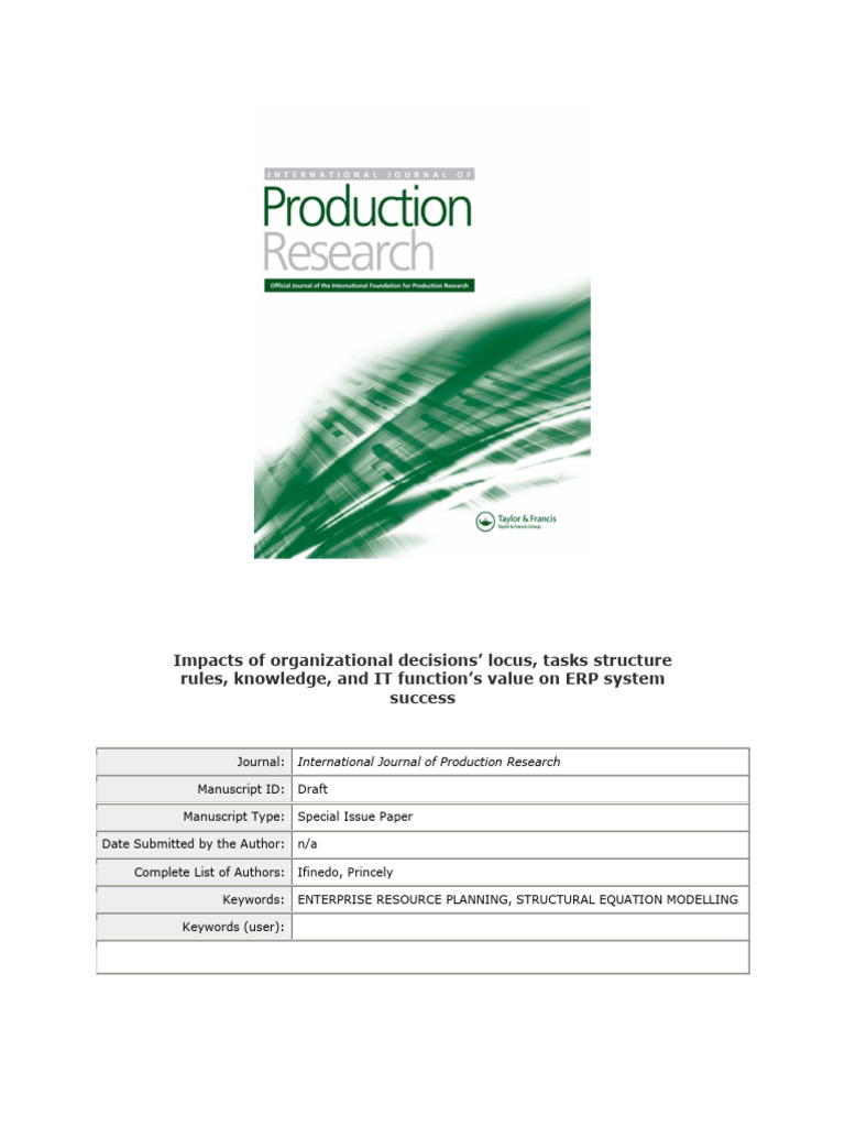 An Empirical Research on the Impacts of Organisational Decisions’ Locus ...