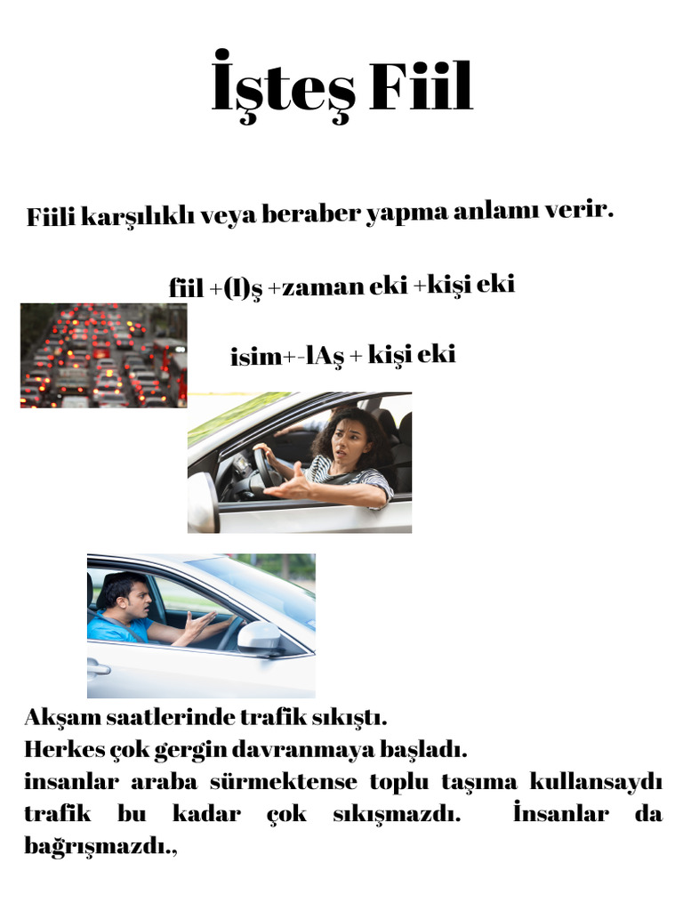 İşteş Fiil Örnekler Ve Ödev | PDF