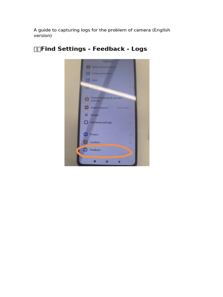 Camera Log Capture Guide | PDF