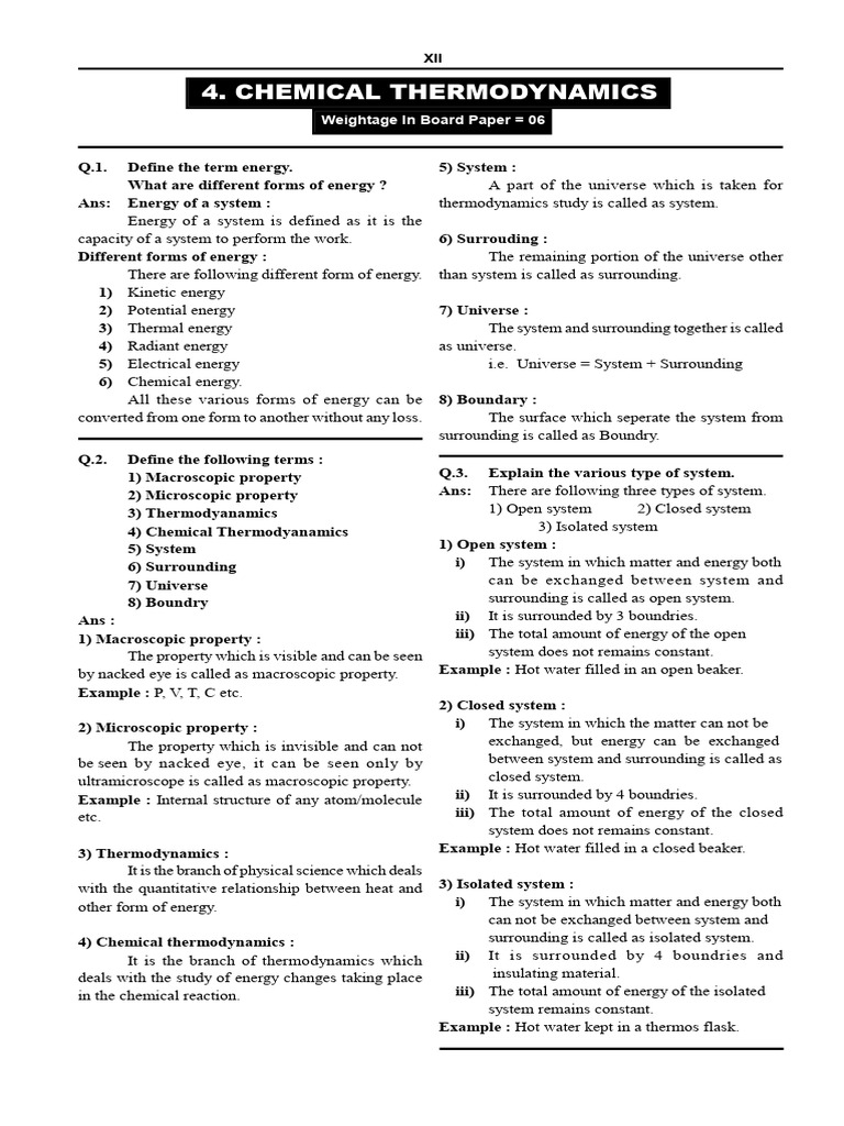 Chemical Thermodynamics | PDF | Thermodynamics | Enthalpy