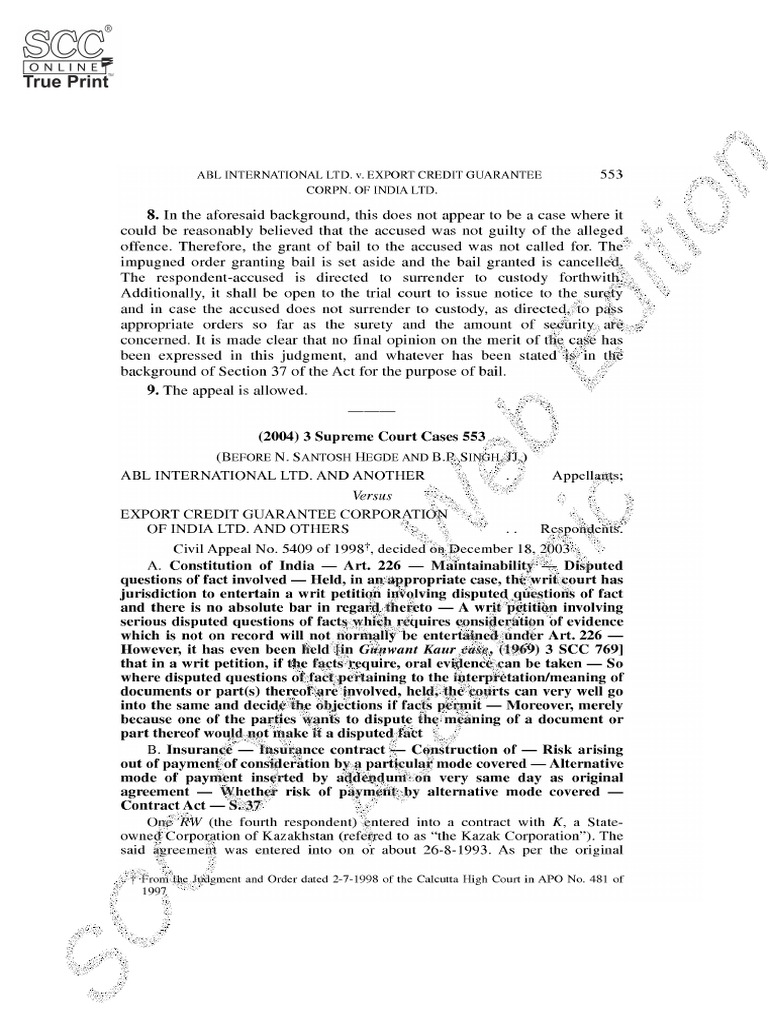 TP 2004 3 SCC 553 554 | PDF