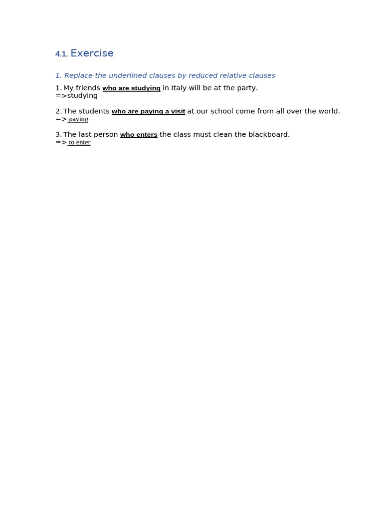 English Grammar Exercise | PDF