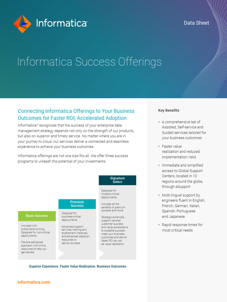 Informatica Success Offerings - Data Sheet - 3511en | PDF | Subscription Business Model | Business