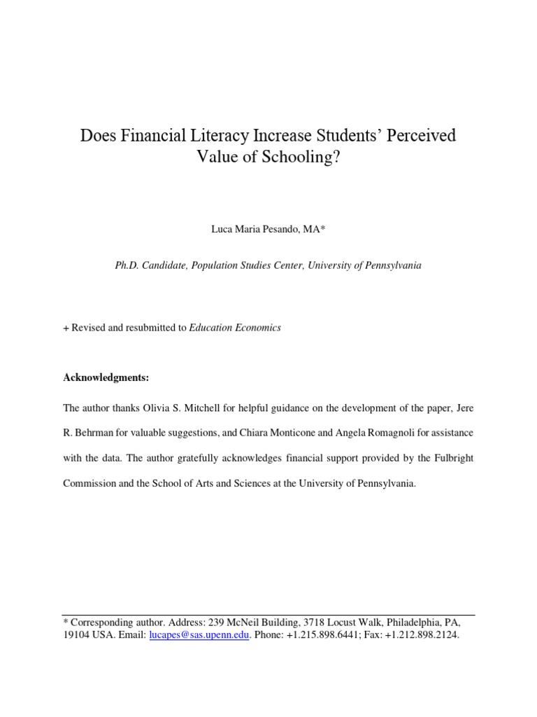 Luca Maria Pesando CB 2018 | PDF | Programme For International Student ...