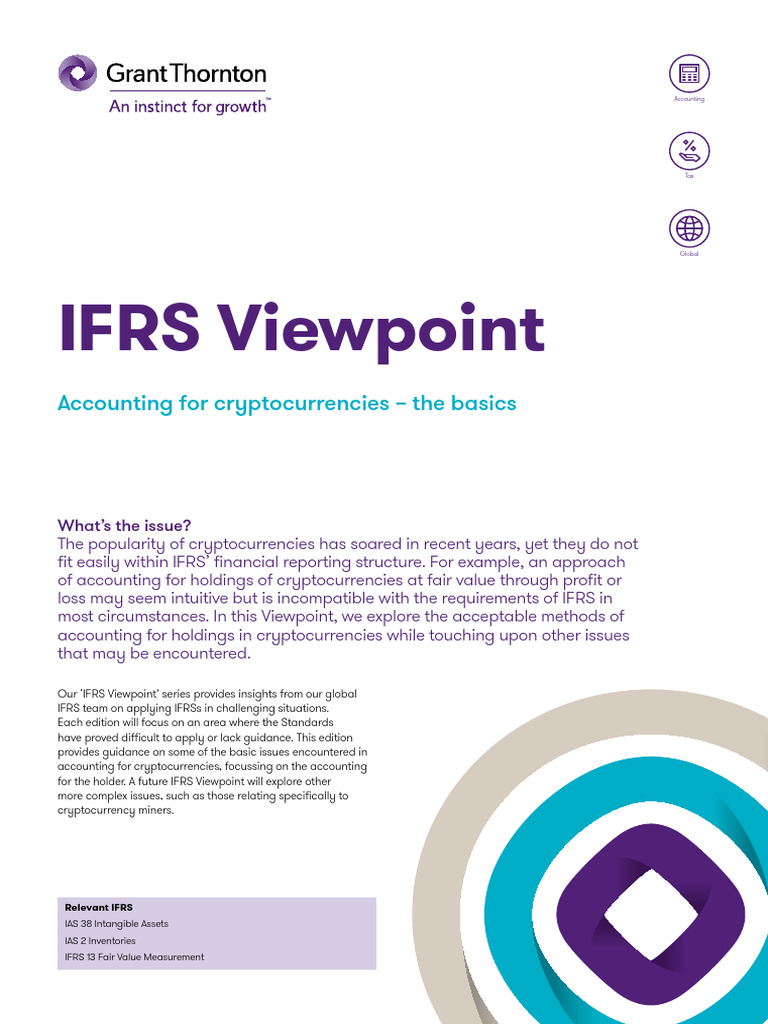 Ifrs Viewpoint 9 - Accounting For Cryptocurrencies The Basics | PDF | Fair Value | International ...