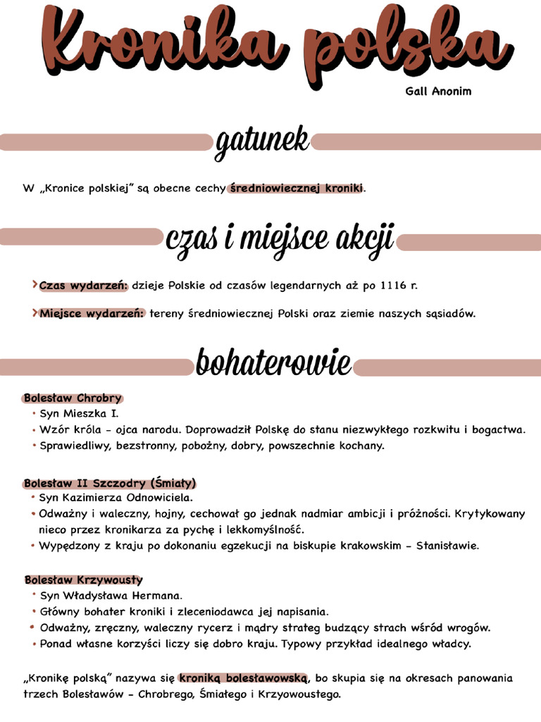 Kronika Polska" Gall Anonim | PDF