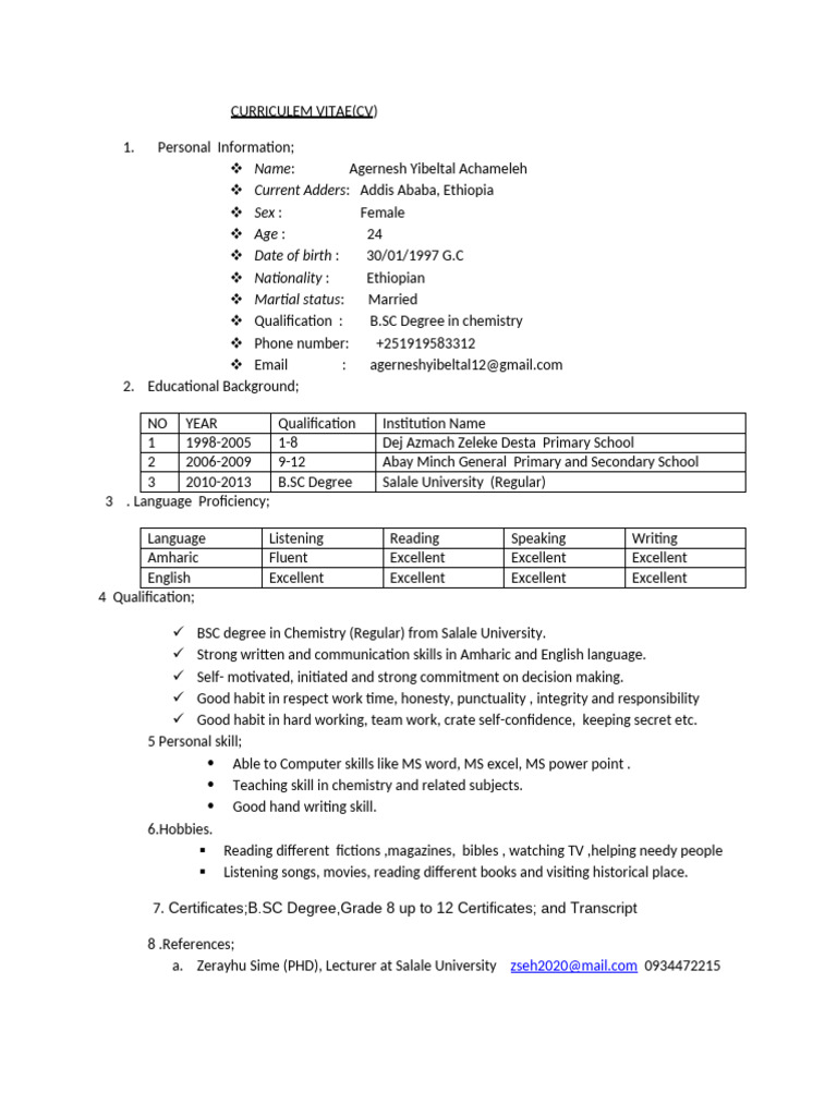 Ager Curriculem Vitae | PDF