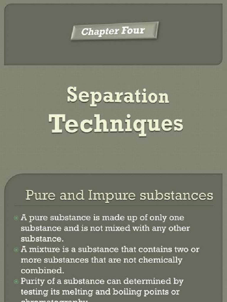Separation Techniques | PDF