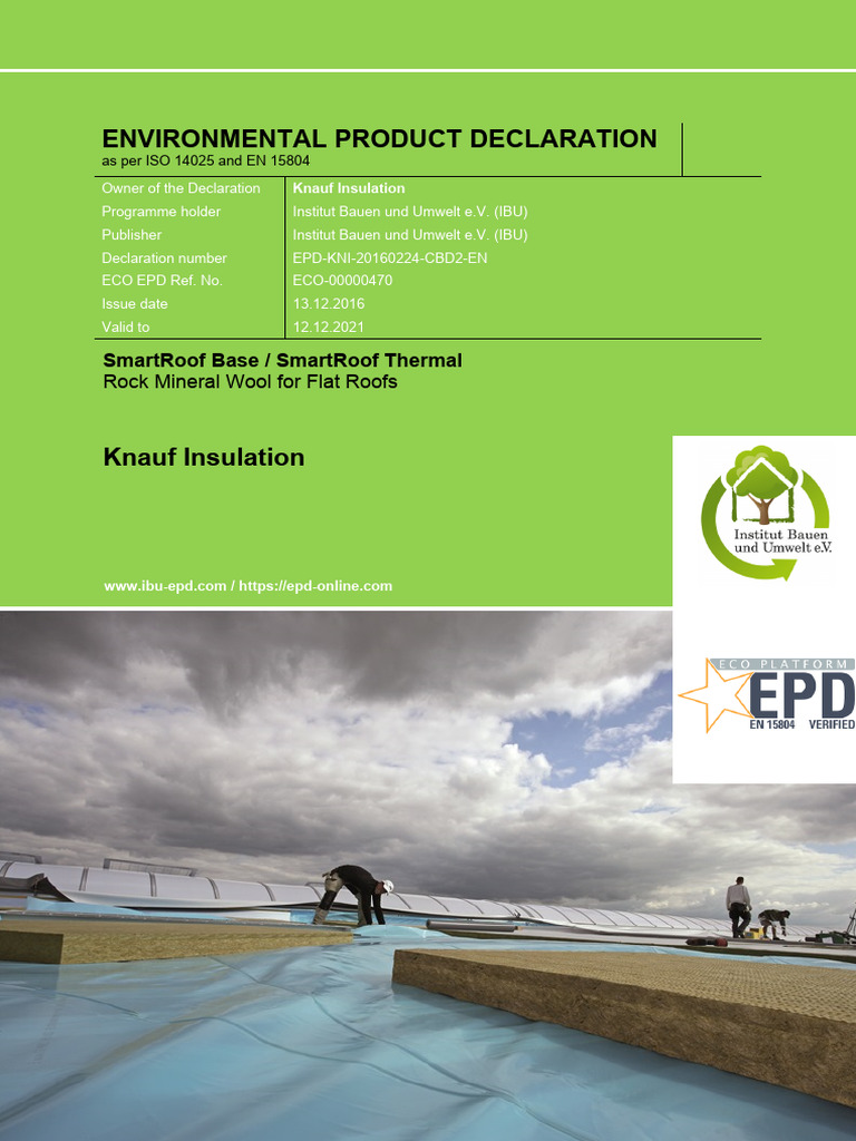 EPD Smart Roof Base Thermal 281 29 | PDF | Life Cycle Assessment | Materials